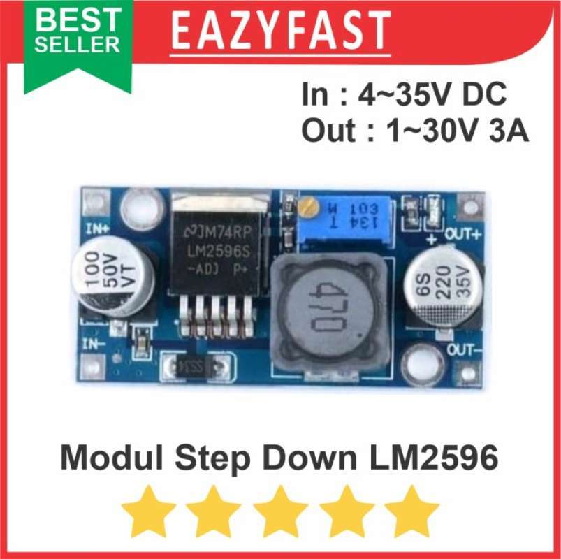 Jual LM2596 Adjustable DC-DC Step Down Buck Converter Power Supply di ...