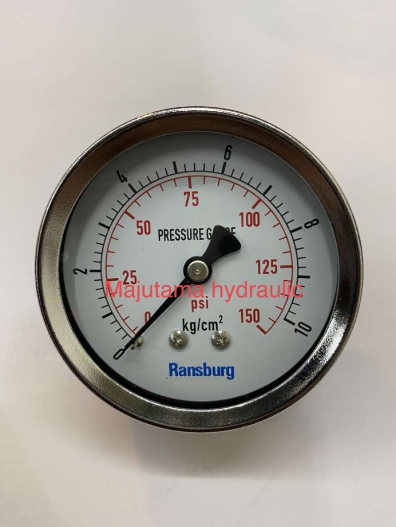 Jual Manometer //Pressure Gauge 2,5 Inch 10 Bar(Kg/Cm2)Black Steel ...