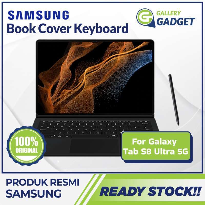 Jual Case Samsung Book Cover Keyboard Tab S8 S8+ Ultra Hard Casing ...