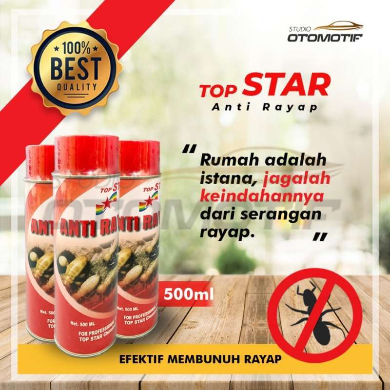 Jual OBAT SPRAY ANTI RAYAP SEMPROT TOP STAR RACUN ANTI RAYAP 500ML di ...