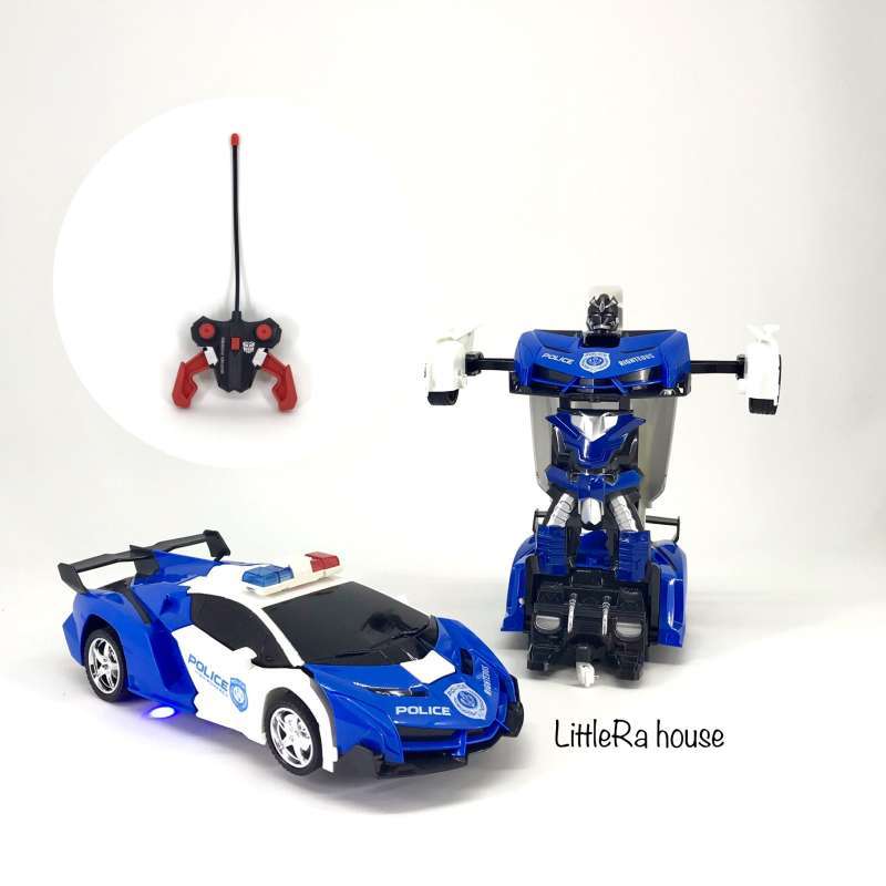 Jual Mobil Robot Remote Control | Mobil Transformers RC Police | SNI di ...