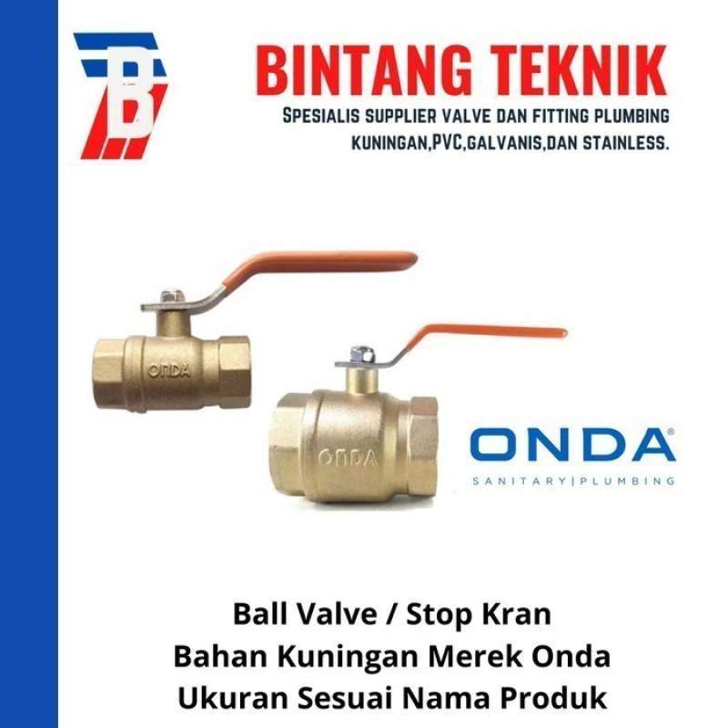 Jual Ball Valve Kuningan 1 2 Inch Onda Original Murah - Harga Diskon ...