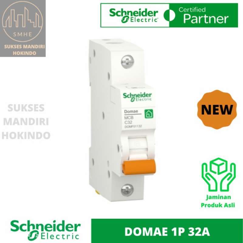 Jual MCB 1 Phase 32 Ampere 1p 32a 1pole Schneider Domae Baru 6kA ORI SNI di Seller Aksara_STORE ...