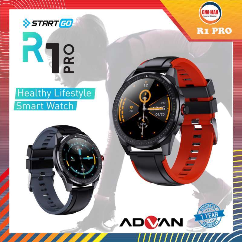 Jual Advan StartGo R1 PRO Smartwatch Smart Watch Jam Tangan Black Red ...