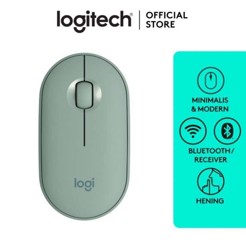 Jual Mouse Logitech M350 Pebble Wireless Bluetooth Blue And Green - Green di Seller MEGACOMP ...