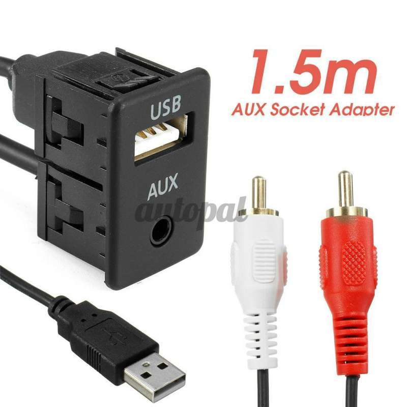 Jual Kabel Usb Aux Stereo Female To 2 Rca Male Panjang 1m Dengan Jack 3 ...
