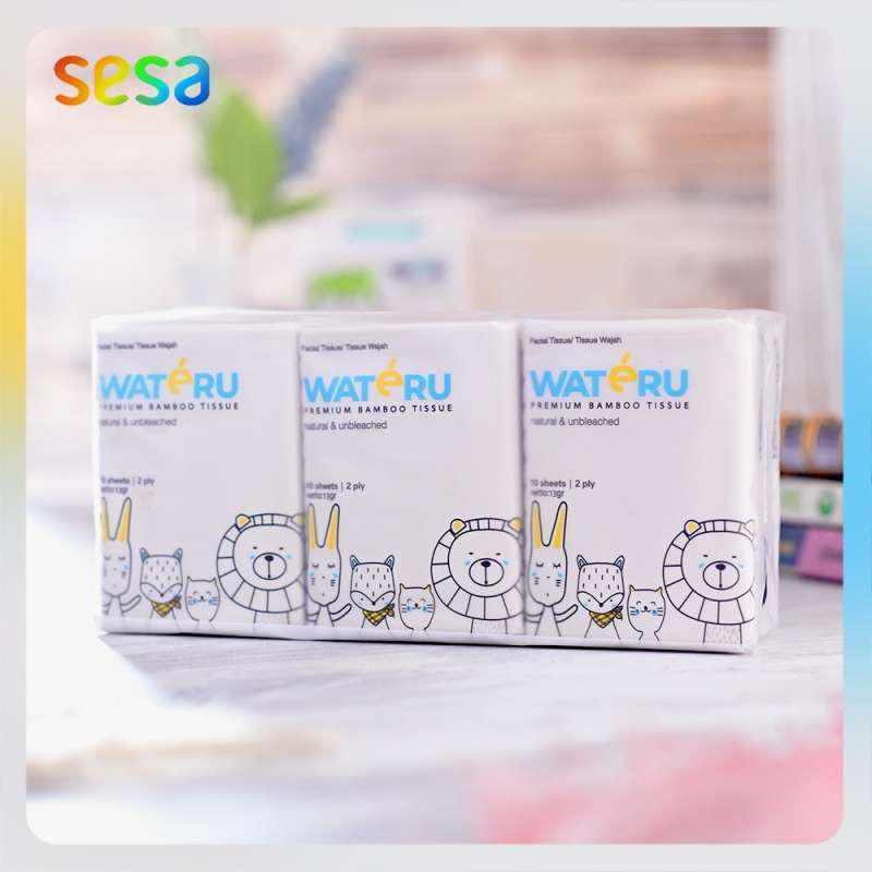 Jual Wateru Pocket Tissue 6 pcs x 10 Sheet (Tisu) di Seller Sesa ...
