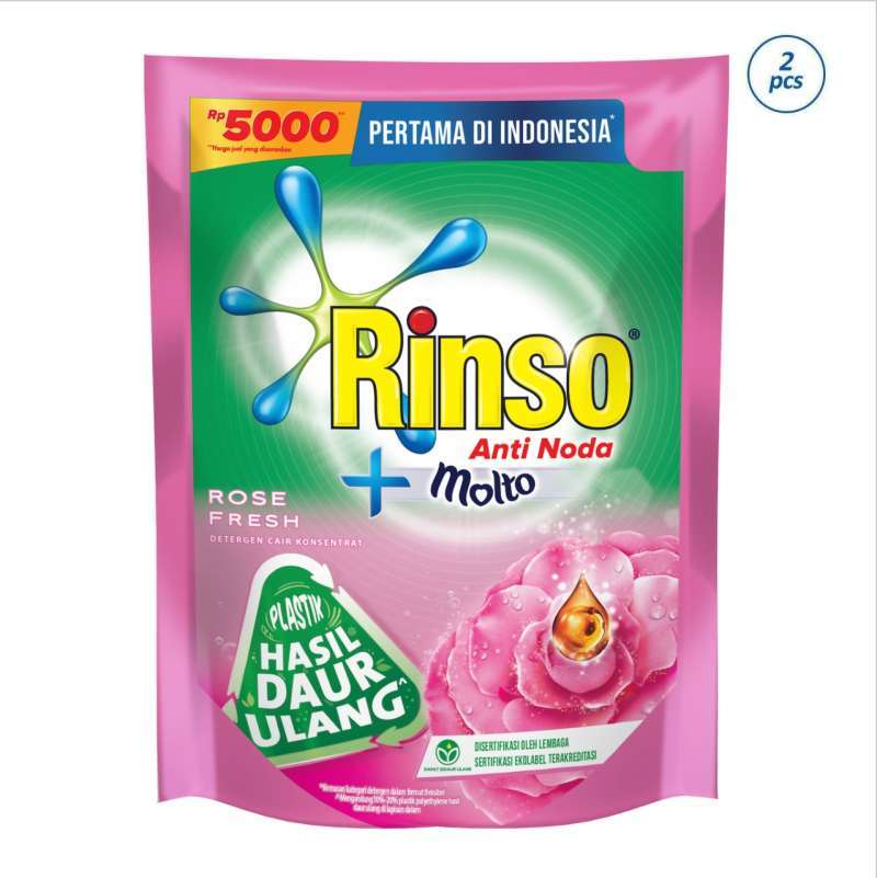 Promo Rinso Molto Detergen Cair Konsentrat Rose Fresh Kemasan Hasil ...