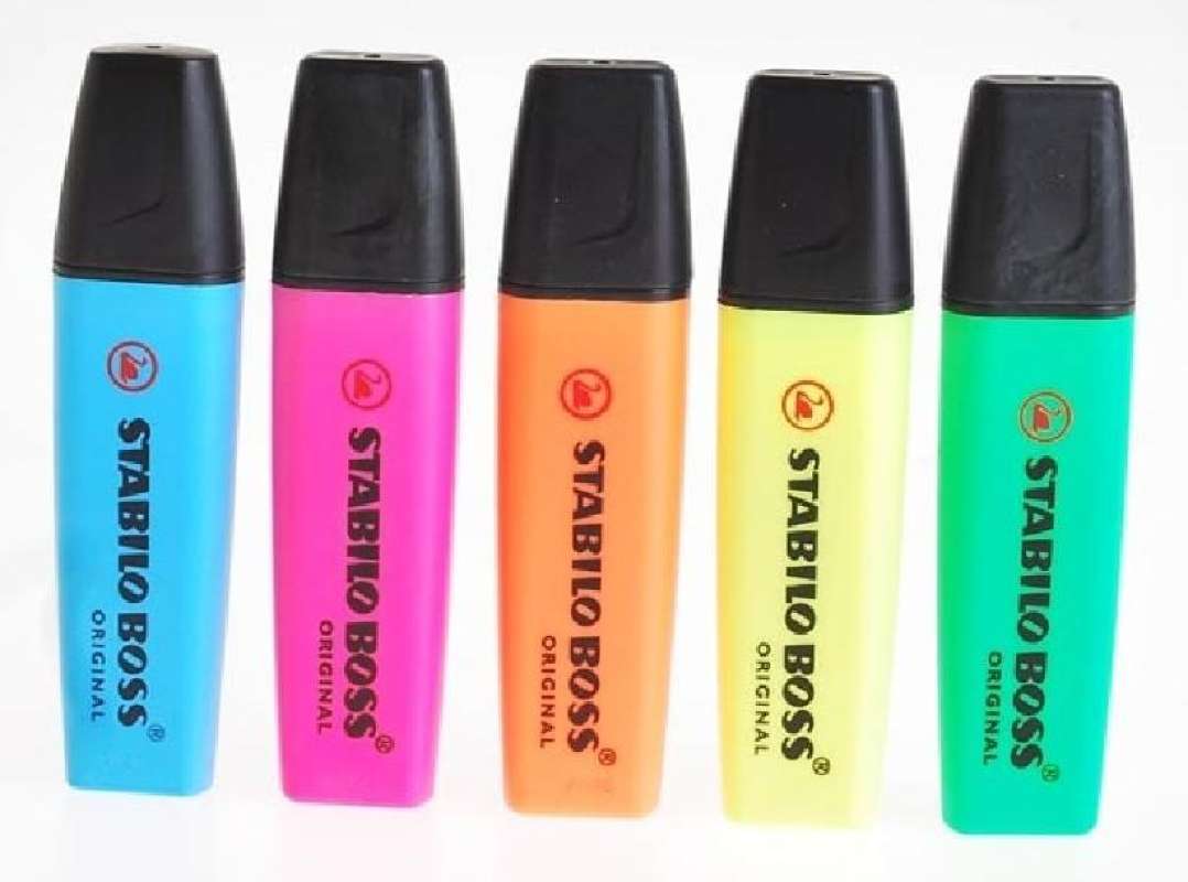Jual Stabilo Boss Pink / Orange / Kuning / Hijau/ Biru / Ungu di Seller ...