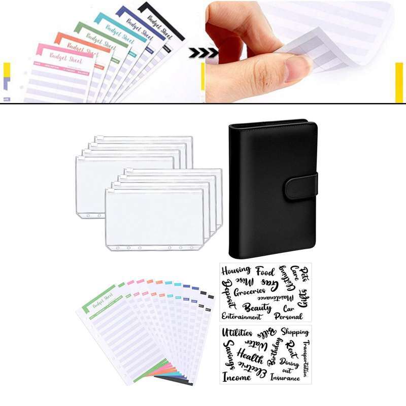 Promo Notebook Binder with Letter Stickers for Money Receipts Budgeting ...