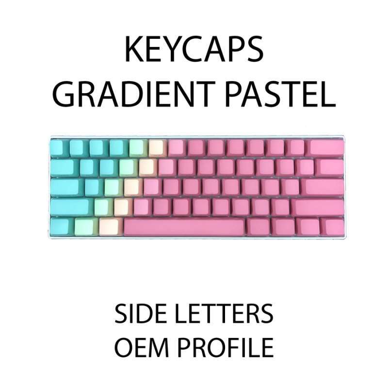 Jual ALCHA KEYCAPS GRADIENT PASTEL PBT DOUBLE SHOT SIDE LETTERS di ...