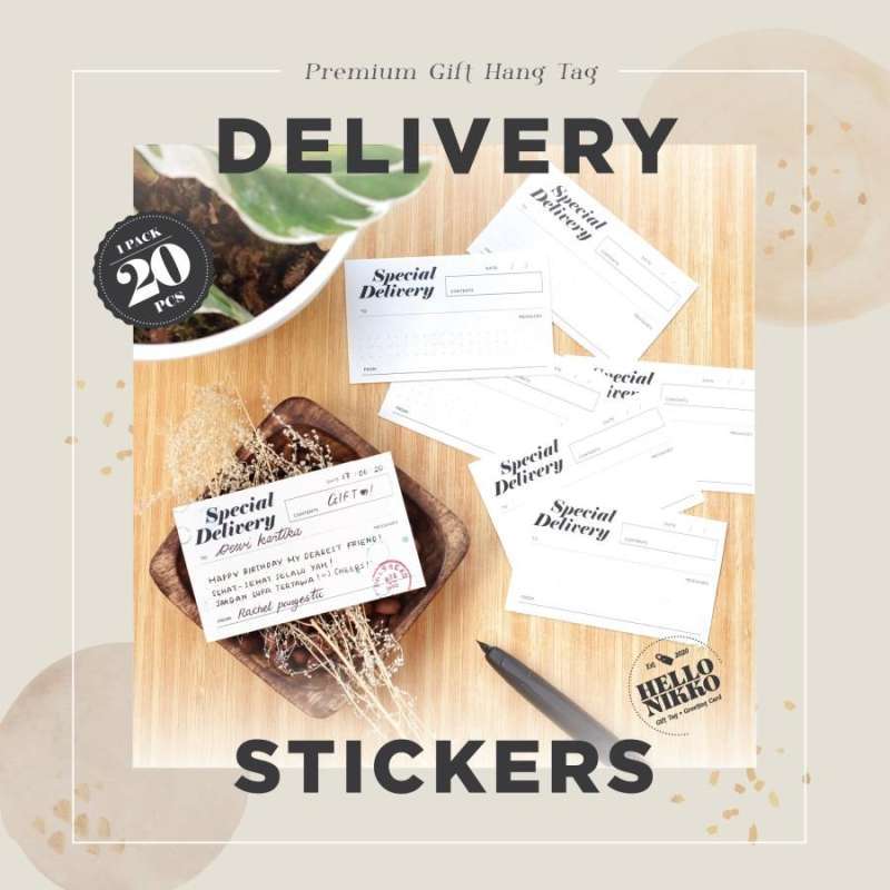 Jual Delivery sticker label kartu ucapan pengiriman enjoy tag hadiah ...