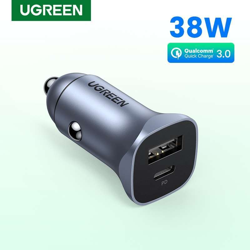 Jual Ugreen Adapter Charger Mobil PD 20W QC3.0 Fast Charging Dengan ...
