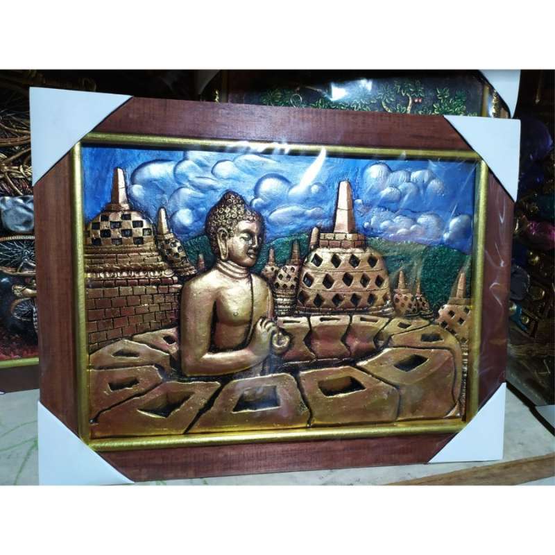 Jual Lukisan Timbul 3d Relief Stupa Candi Borobudur Ukuran 42x32 Cm Di ...