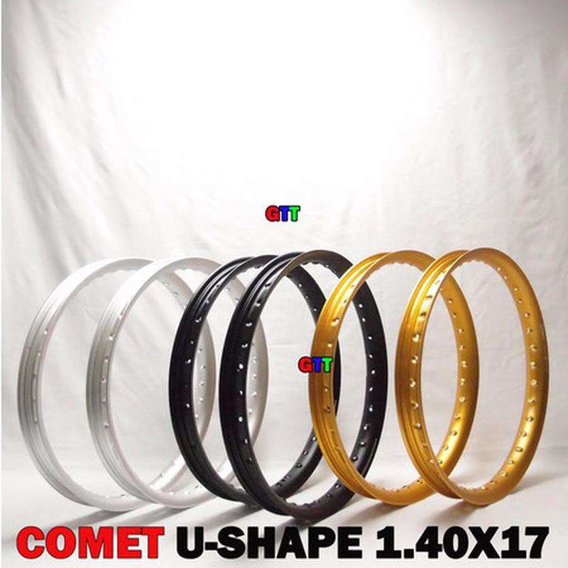 Jual Velg Comet U-shape 1.40 X 17 Depan Belakang Lebar Rata - - Black ...