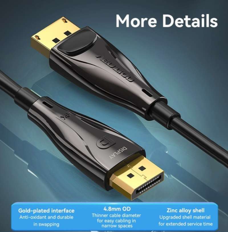 Jual Vention Kabel Fiber Optic Displayport 1.4 High Speed DP DP 8K 5M ...