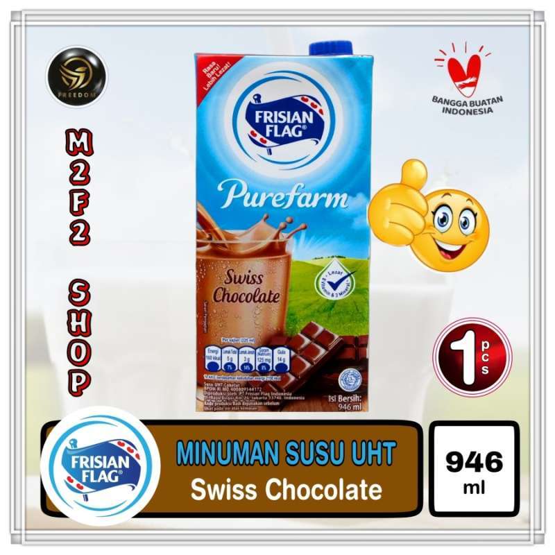 Jual Frisian Flag Purefarm Family Swiss Chocolate UHT - 946 ml (Kemasan Satuan) di Seller M2F2 ...