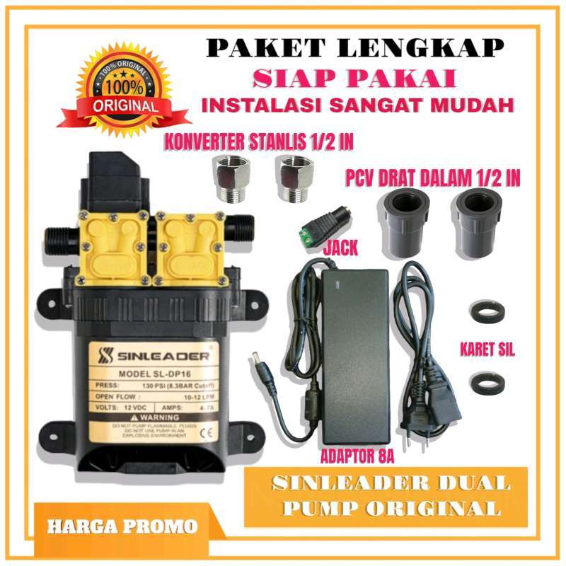Promo POMPA DORONG SINLEADER DUAL STANLIS UNTUK WASTAFEL / WATER HEATER ...