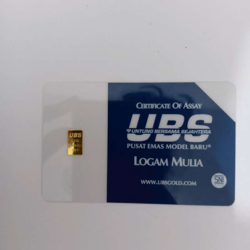 Jual UBS Emas Logam Mulia with Sertifikat UBS [0.5 g] di Seller Alieza ...