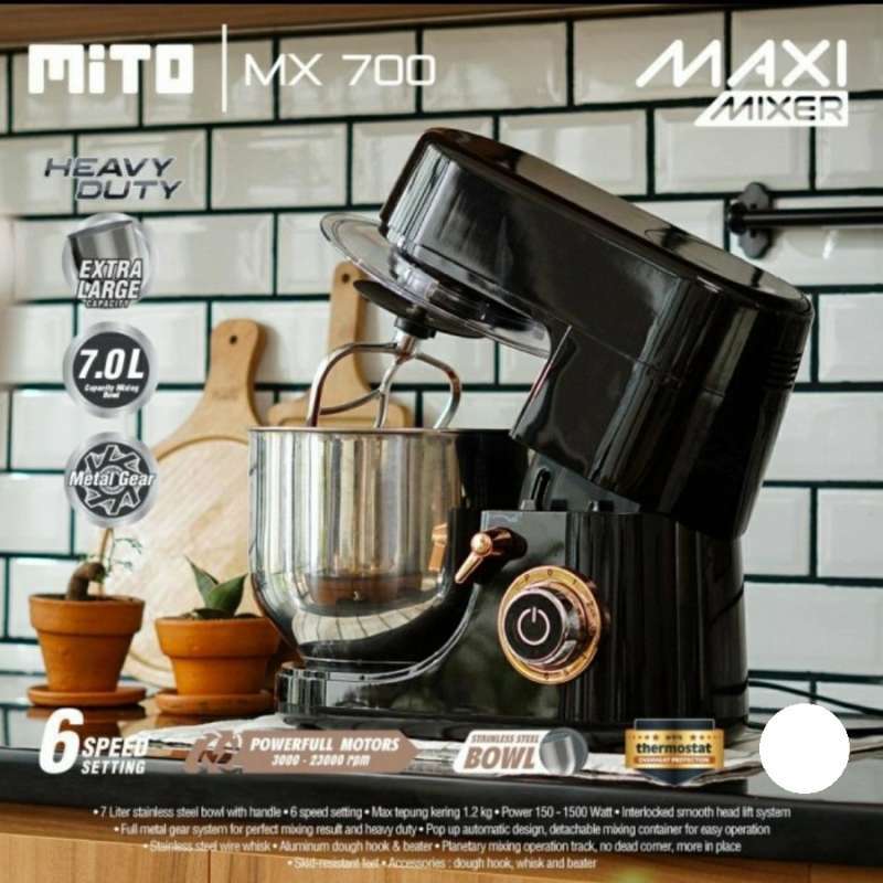 Jual STAND MIXER MITO MX 700 - maxi mixer 7 liter - big capacity di ...