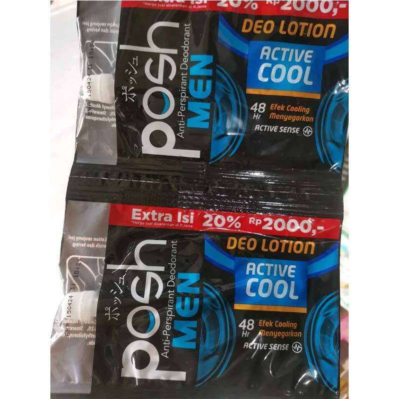 Jual Posh Men Cool Blue Deo Lotion Isi 12 Sachet Di Seller Lennishop8 ...