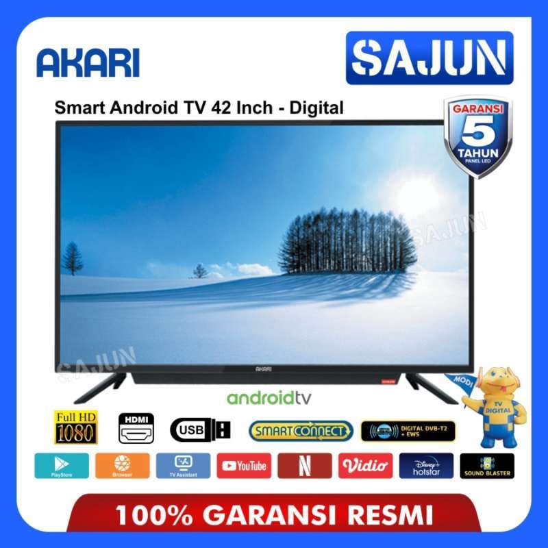 Promo Akari 42 Inch Smart Tv At-5442s Android Tv Smart Connect Digital ...