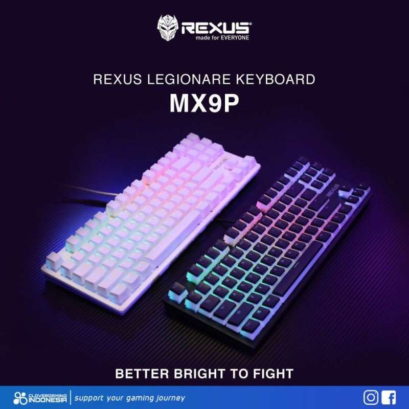 Jual Rexus Legionare MX9P RGB - MX9 Pudding Keycaps Mechanical Keyboard ...