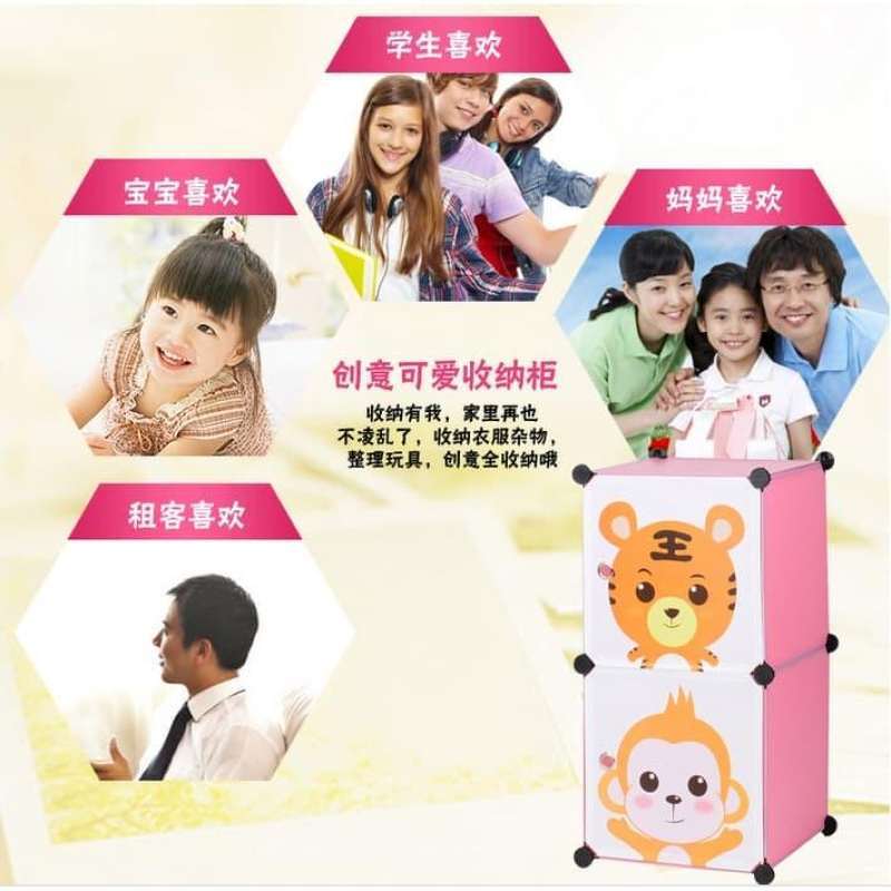 Jual 1b47 Lemari Baju Plastik Diy 3 Pintu - Multi-color Di Seller ...