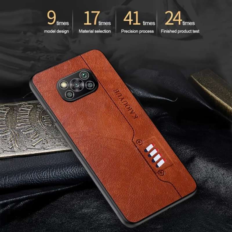 Promo Case Poco X3 NFC - Poco X3 Pro Fashion Soft Pu Leather Back ...