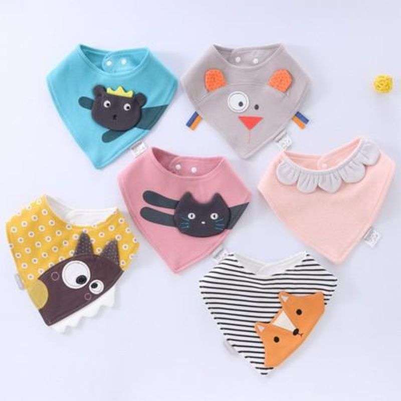 Jual SLABBER BIB SEGITIGA BIBS BAYI HANDUK AIR LIUR BAHAN KATUN ...