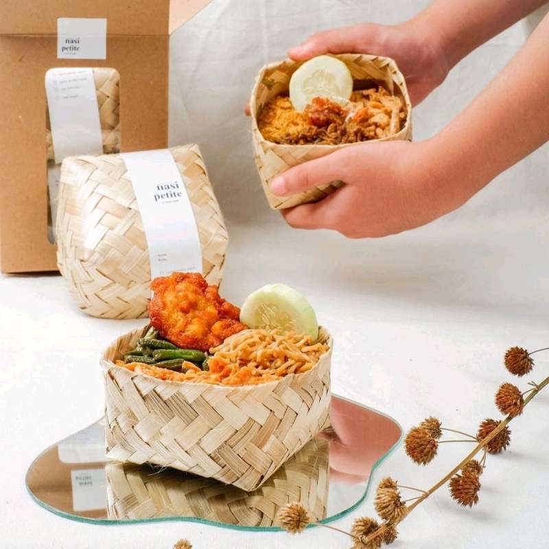 Promo Sepasang Besek Bambu 10x10 / Besek Mini / Pipiti Anyam Diskon 55% ...