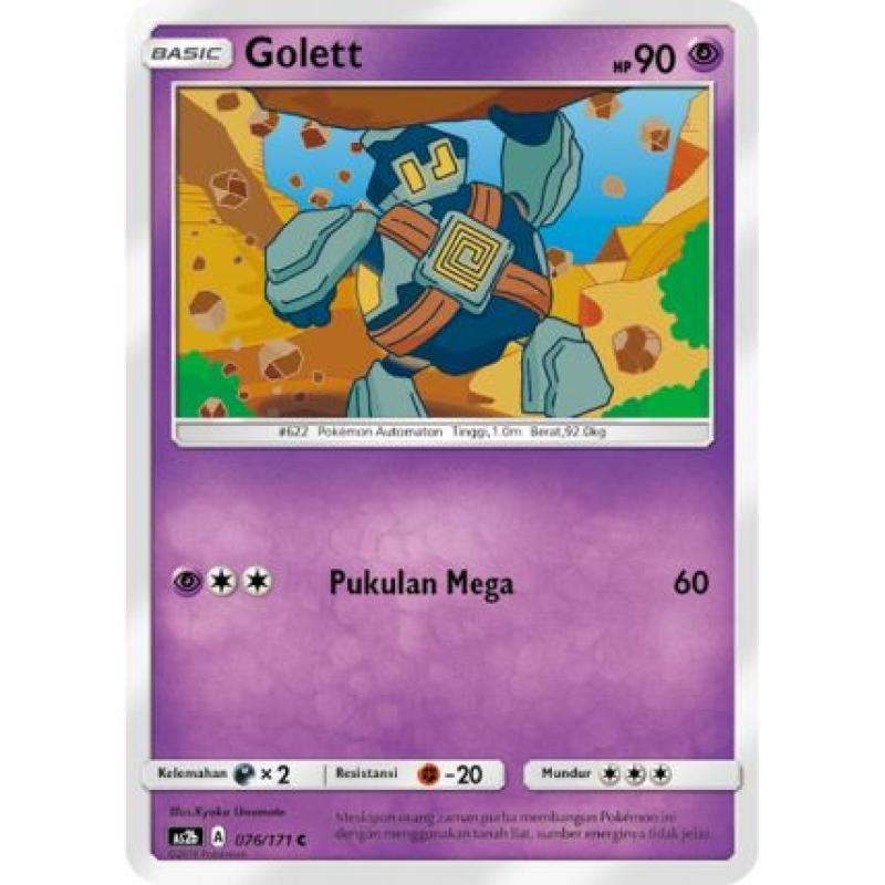 Jual Pokemon Indonesia Golett AS2b 076-171 C Card Game di Seller Good ...