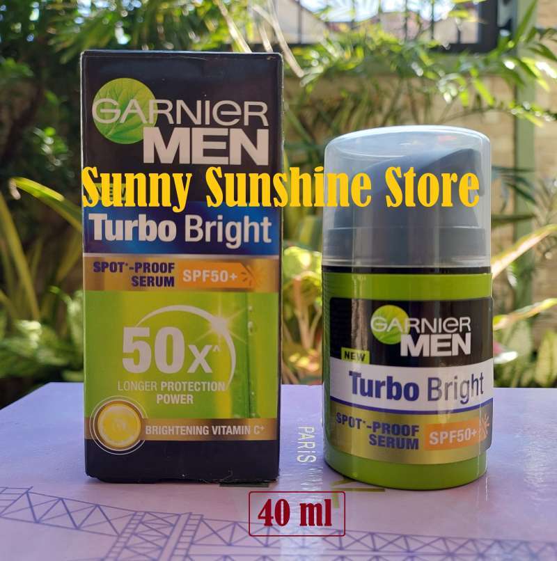 Promo Garnier Men Turbo Bright Spotproof Serum SPF50+ 40ml Diskon 22% di Seller Sunny Sunshine ...