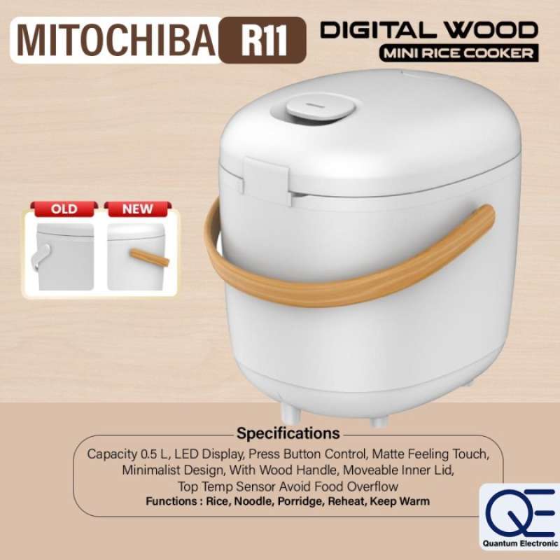 Jual Qe Mito Digital Wood Mini Rice Cooker Multifungsi R11 - Mitochiba ...