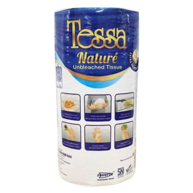 Promo Tessa Nature Kitchen Towel Tisu Dapur [1 Roll / 100 Sheets / 2 ...