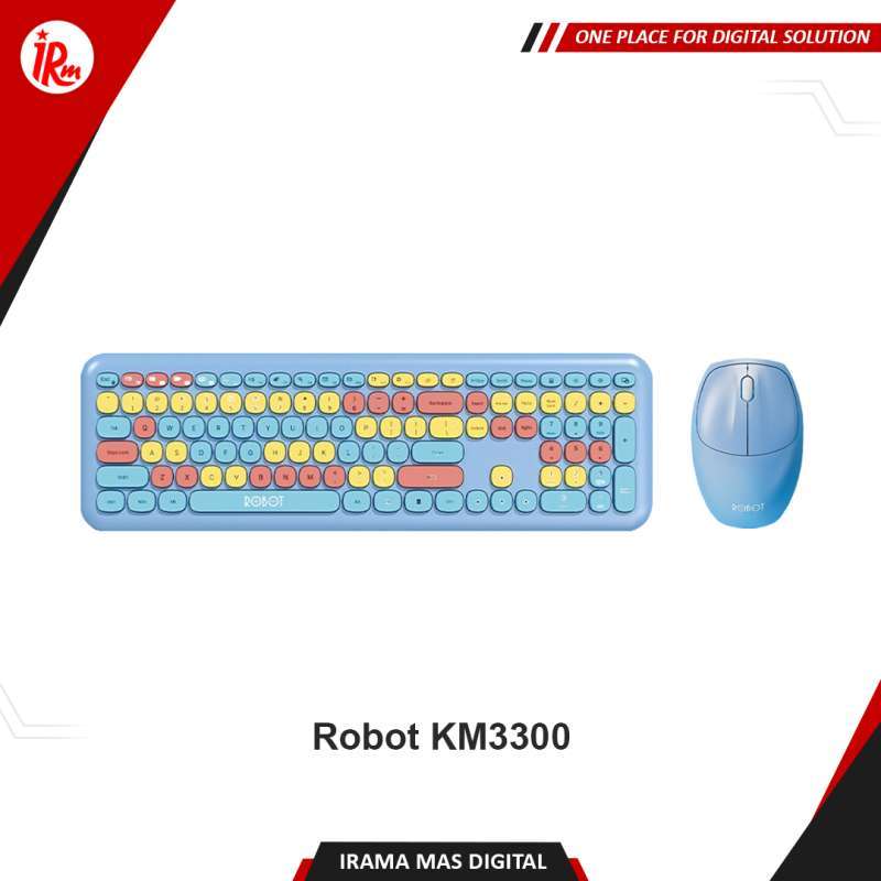Promo Keyboard Robot Km3300 Wireless Mouse And Keyboard Combo Silent Click Diskon 11 Di Seller