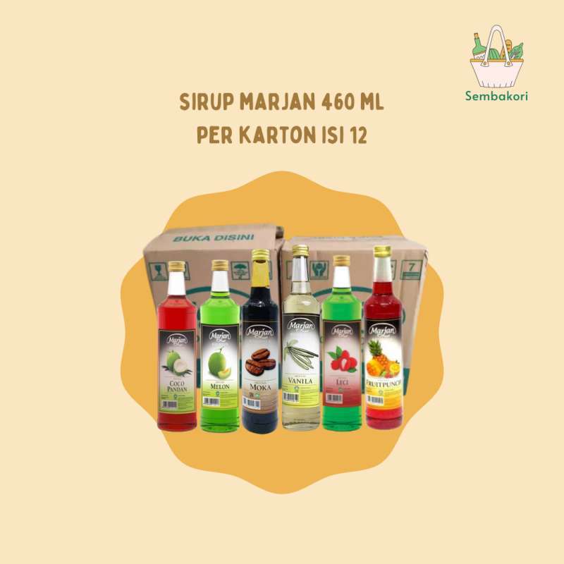 Jual Sirup Marjan Berbagai Rasa / Marjan Syrup 1 Karton (12 x 460 ml ...