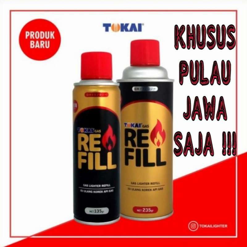 Jual Refil Gas Isi Ulang Korek Api Gas Tokai Asli Butane Refill Gas ...