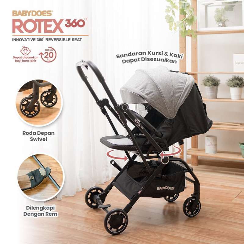 Jual Stroller Kereta Dorong Bayi Reversible Seat Babydoes Rotex 360 Derajat - Navy Di Seller ...