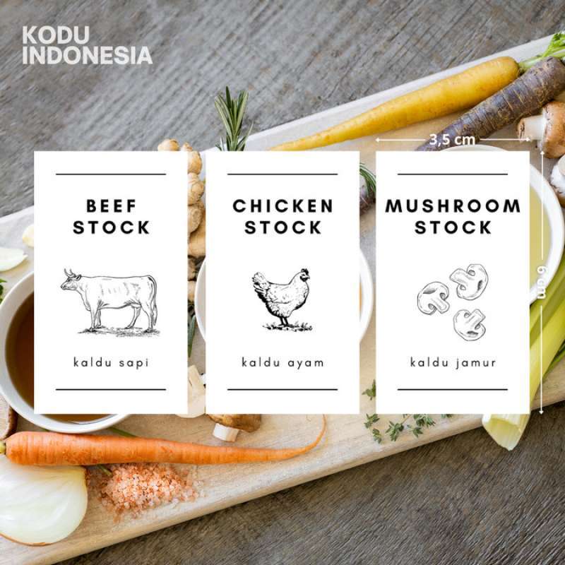 Promo Stiker Label Spice Jars Stickers Bumbu Dapur Botol Kaca Rempah ...