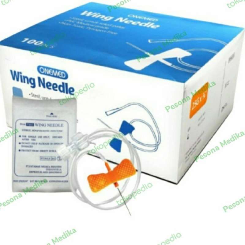 Promo Wing Needle 25G Onemed/ Needle Wing 25G Onemed Isi 100Pcs Diskon ...