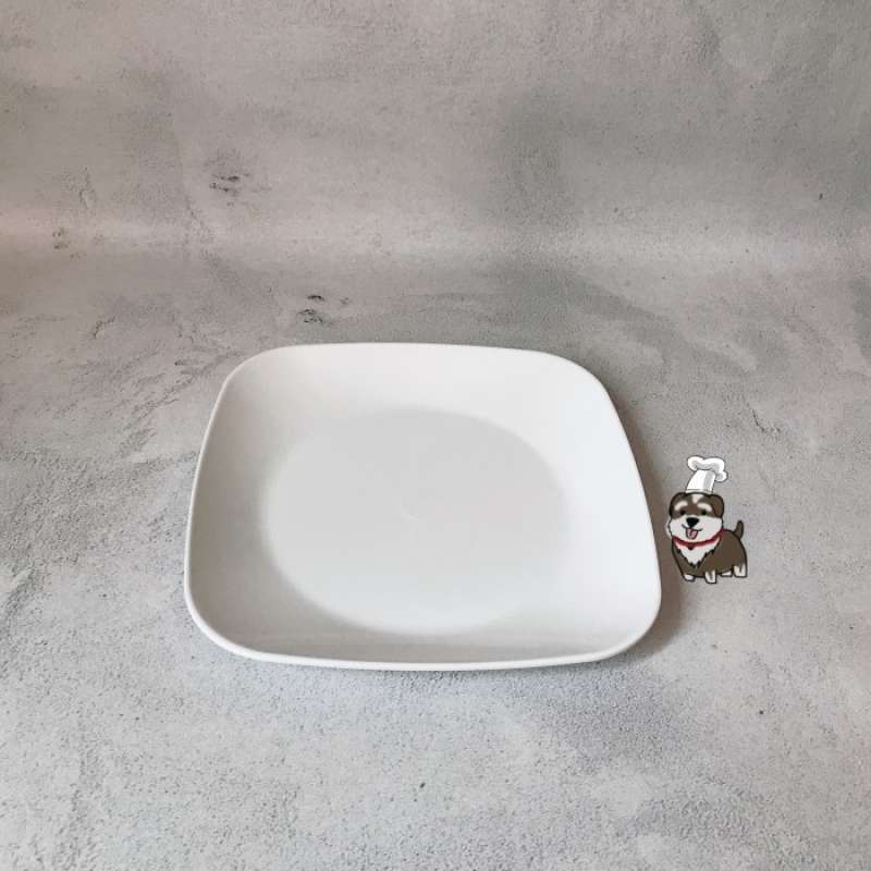 Promo Piring Putih Segi / Persegi / Kotak - Piring Plastik Segi Diskon ...