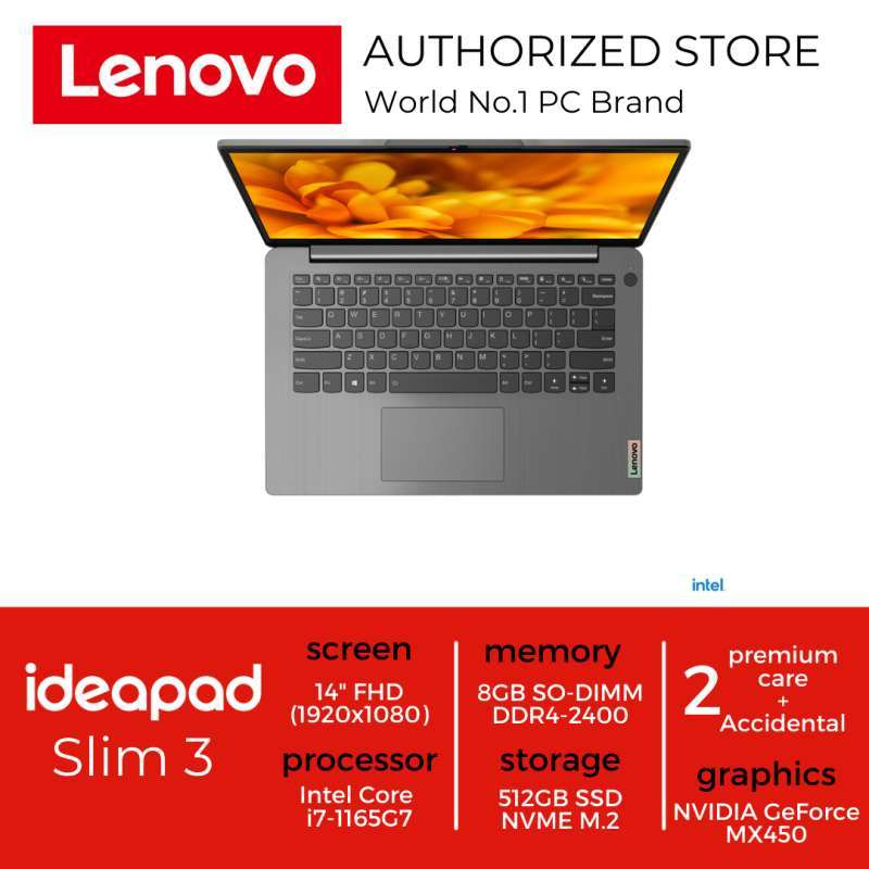Jual Lenovo Ideapad Slim 3 14itl6 I7 1165g7 8gb 512gb Ssd Mx450 2gb 14 Fhd Ips W11 Ohs Arctic