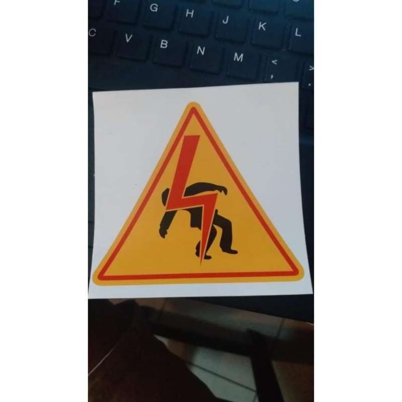 Jual SIGN LABEL STICKER DANGER LISTRIK BAHAYA 10X10 STIKER K3 RAMBU di ...