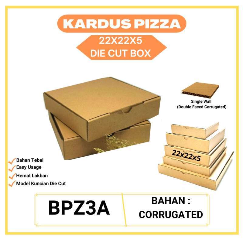 Jual (isi 30 Pcs) Box Pizza Dus Pizza Kardus Pizza Bpz3a-15x15x3.5 Di ...