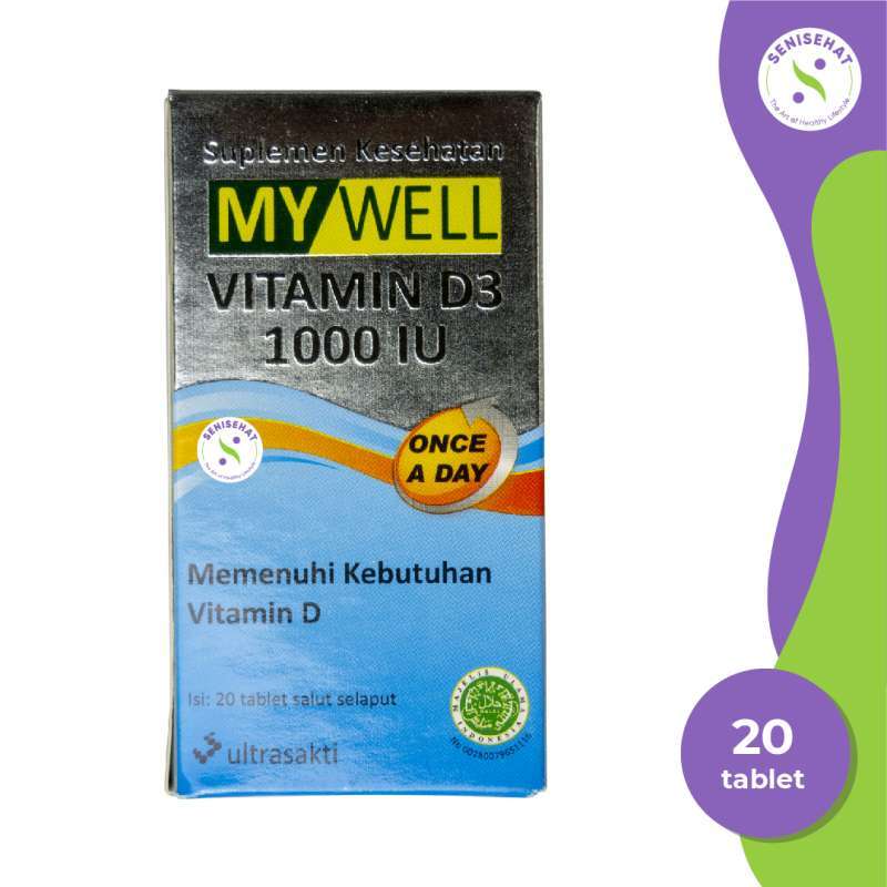 Jual My Well Vitamin D3 1000 IU/Vitamin/Suplemen/Senisehat di Seller ...