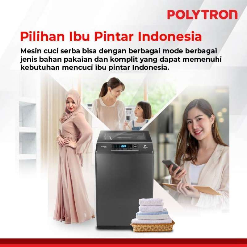 Promo Polytron Zeromatic Laguna Automatic Washing Machine 8kg Paw 8028 ...