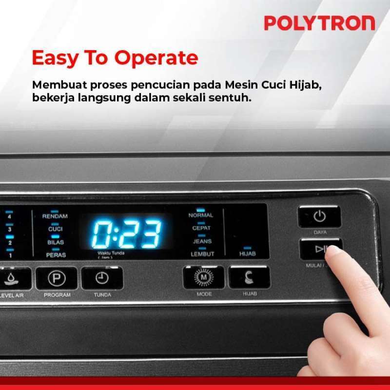 Promo Polytron Zeromatic Laguna Automatic Washing Machine 8kg Paw 8028 W/y Diskon 7% Di Seller ...
