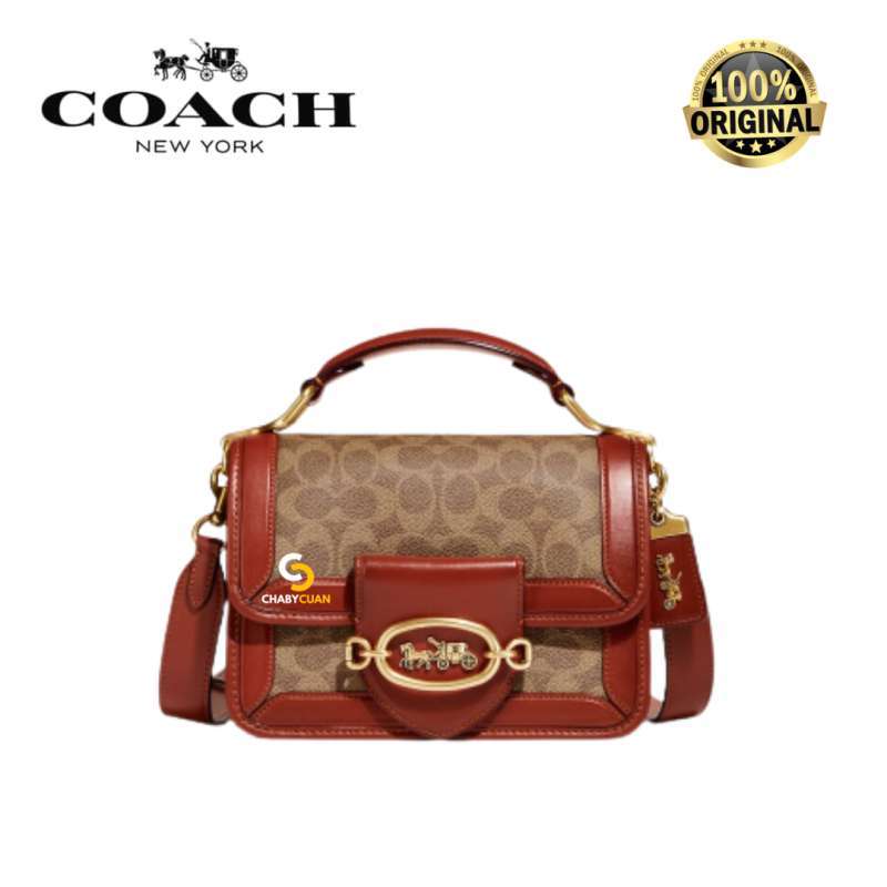Jual Coach Hero Shoulder Bag In Signature Canvas Original Authentic di Seller ChabyCuan - Wana ...