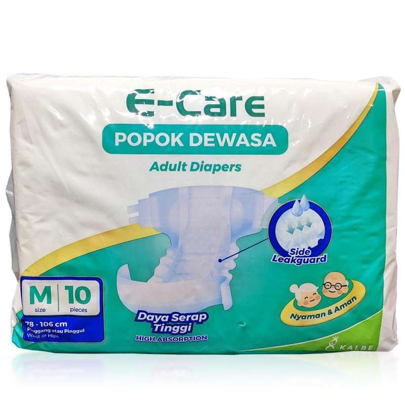 Promo E-Care Adult Diapers M (Medium) /10 Popok Perekat Dewasa Diaper ...